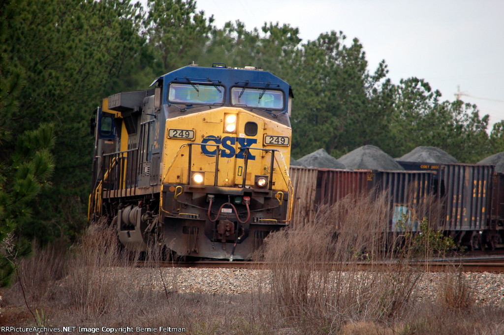 CSX train K923-28 has just pulled 75 loads from Junction City (GA) Mining Company and is ...